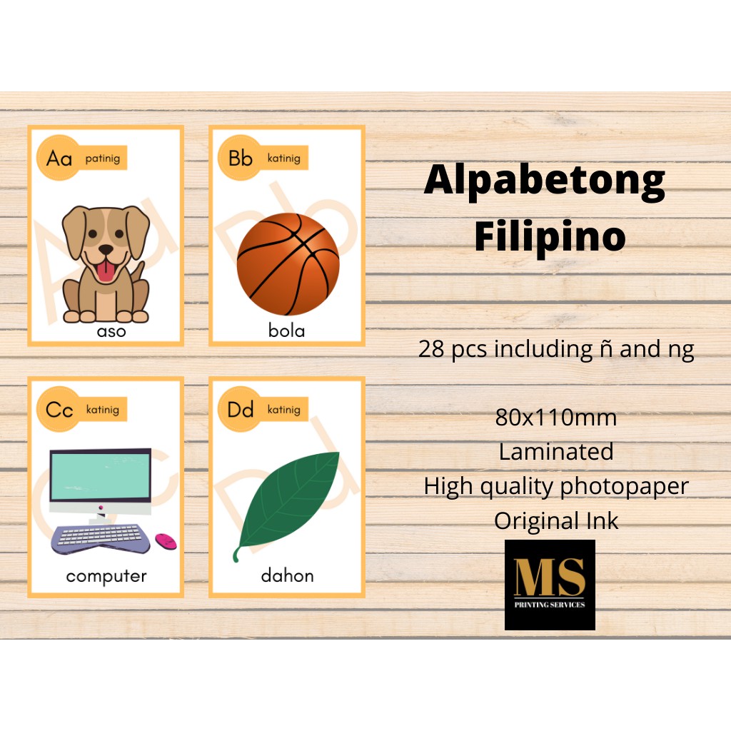 Laminated Flashcards (Alpabetong Filipino) | Shopee Philippines