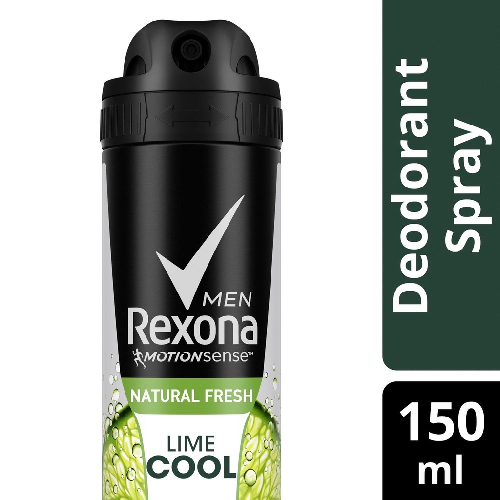 Rexona Men Deodorant Spray Natural Fresh Lime Cool 150ml | Shopee ...