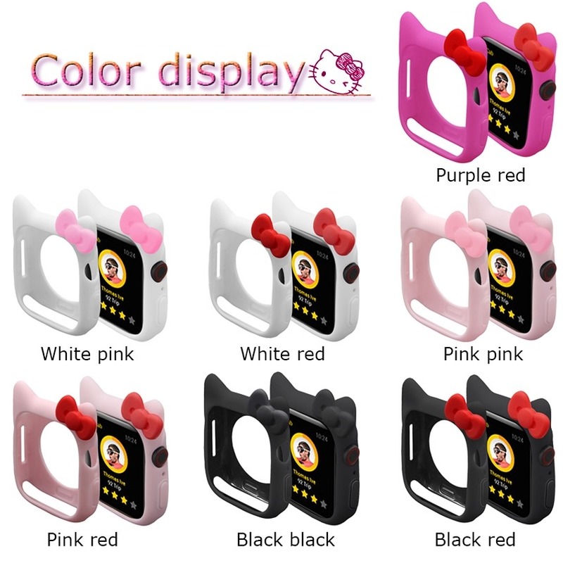Cartoon cute For Apple Watch Case for Series 6 SE 5 4 3 2 1 iwatch 44mm ...