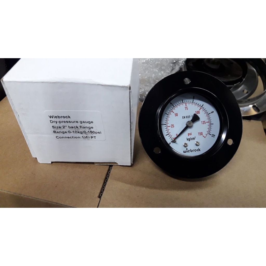 Pressure Gauge Wiebrock 2" - Manometer Flange Back Connection | Shopee ...