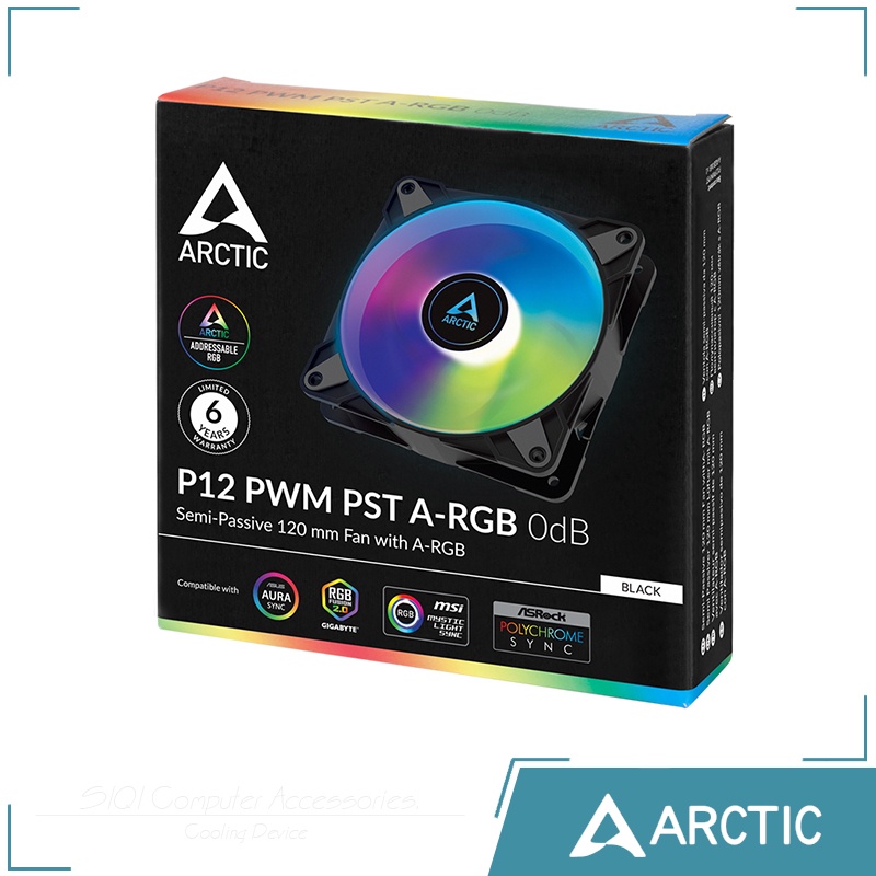 Arctic P12 PWM PST A-RGB 0dB 120mm CPU Cooler Fan 3PIN ARGB PC Computer ...