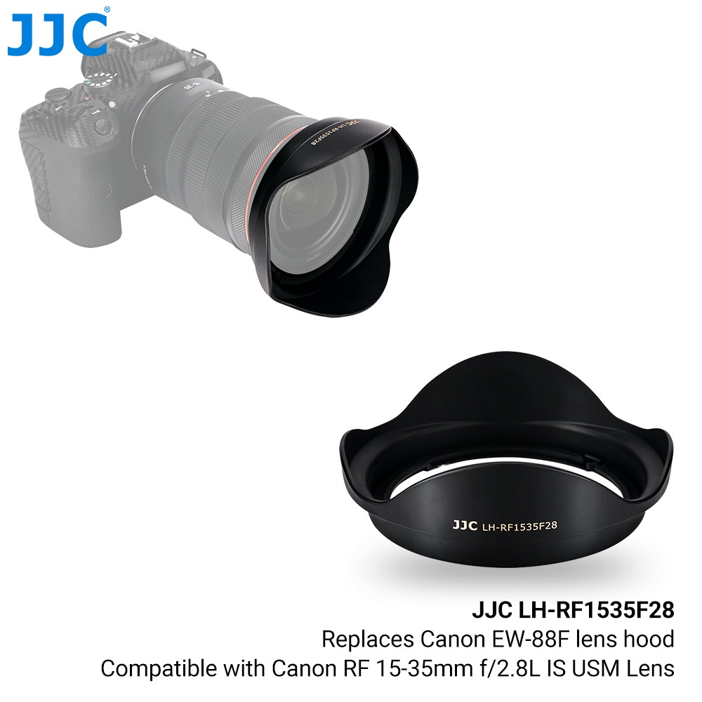JJC Camera Lens Hood for Canon RF 50mm F1.8 / 85mm F2 / 16mm / 24mm / 28mm / 35mm / 15-35mm / 24 ...