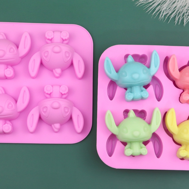 4 Cavity stitch Lilo Silicone cake mold Chocolate Mold DIY handmade ...