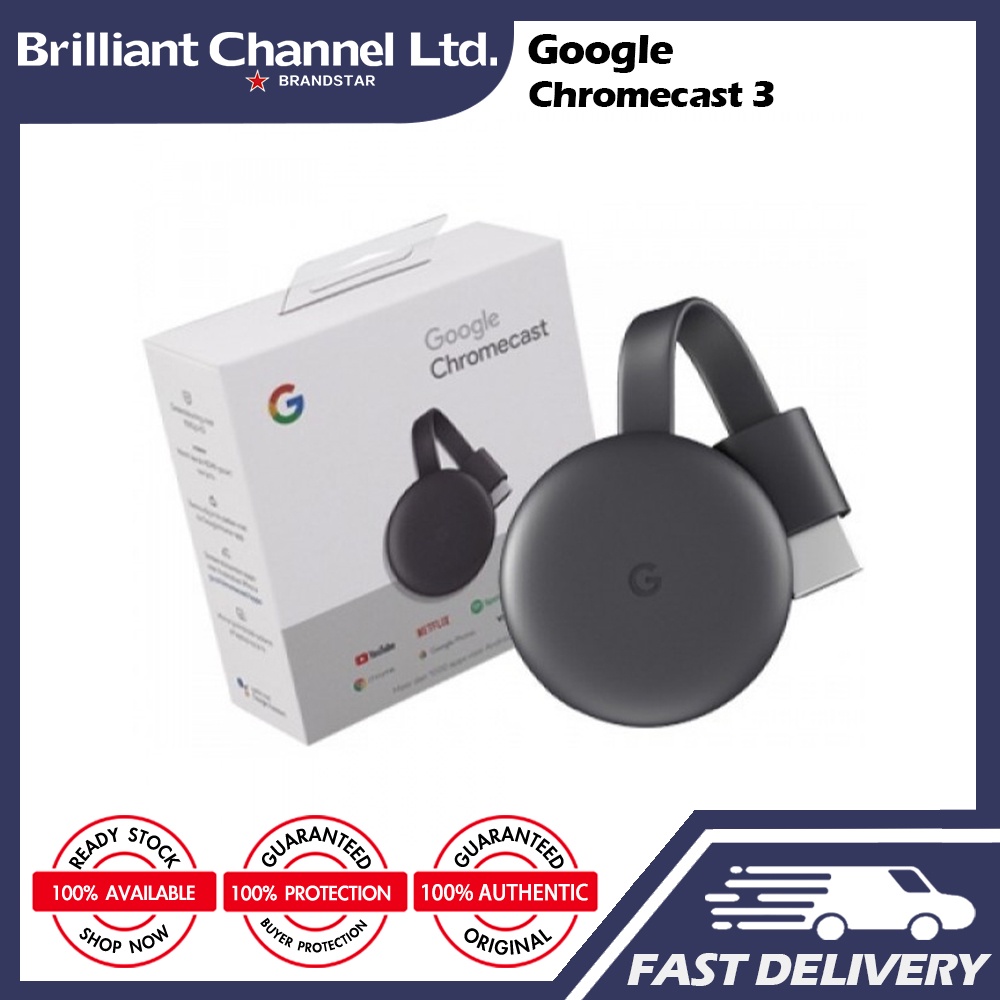 Google Chromecast 3rd Generation Charcoal Streaming Media Player ...