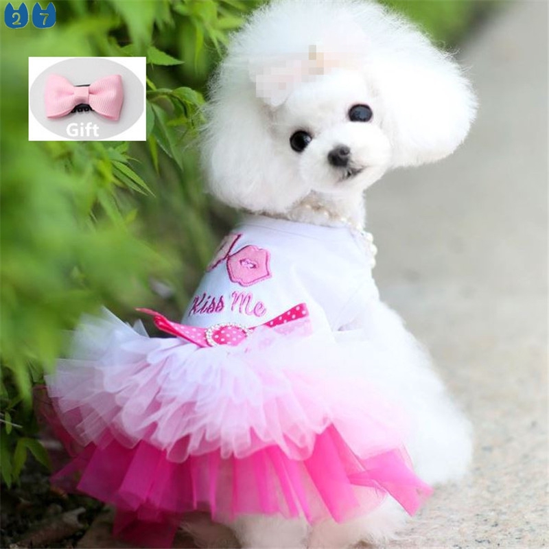 Dog Clothes for Small Dogs Dress Sweety Princess Dress Spring Summer ...