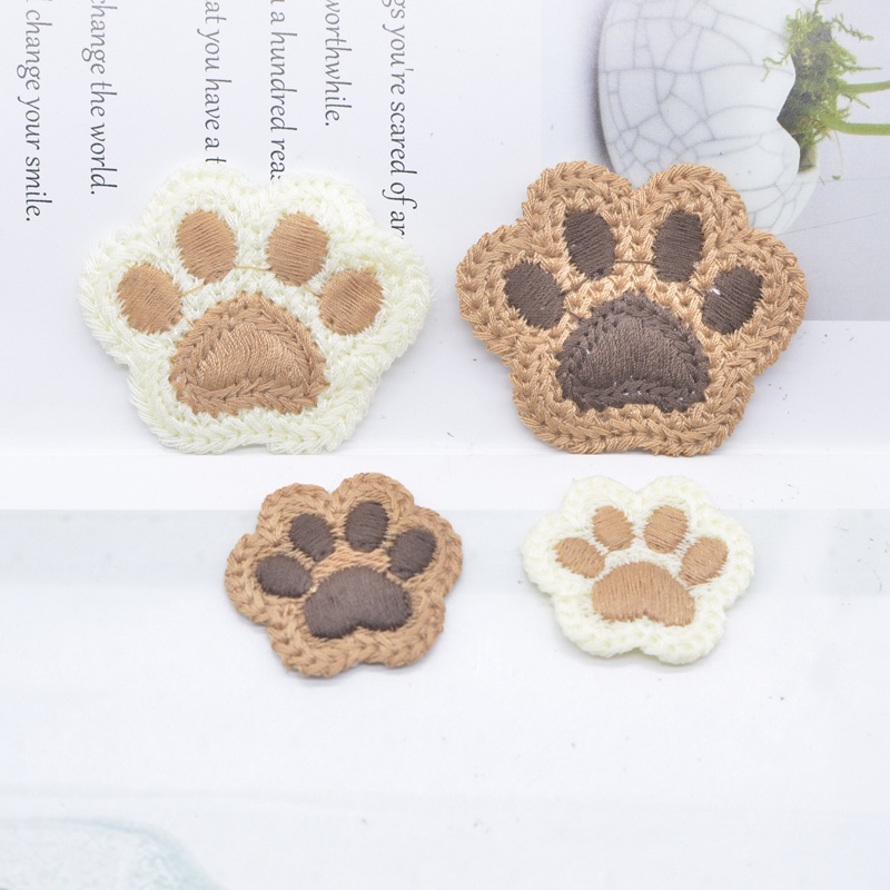 10Pcs Cartoon Bear Paw Wool Applique Scrapbooking Ornamnet Patches ...
