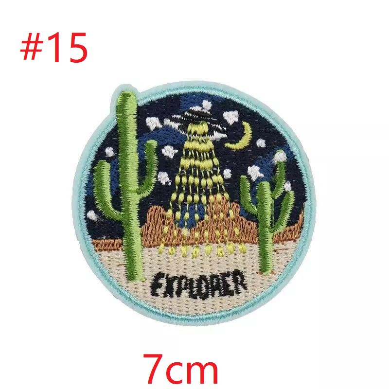 computer embroidery badge patch DIY handmade embroidered cloth patch ...