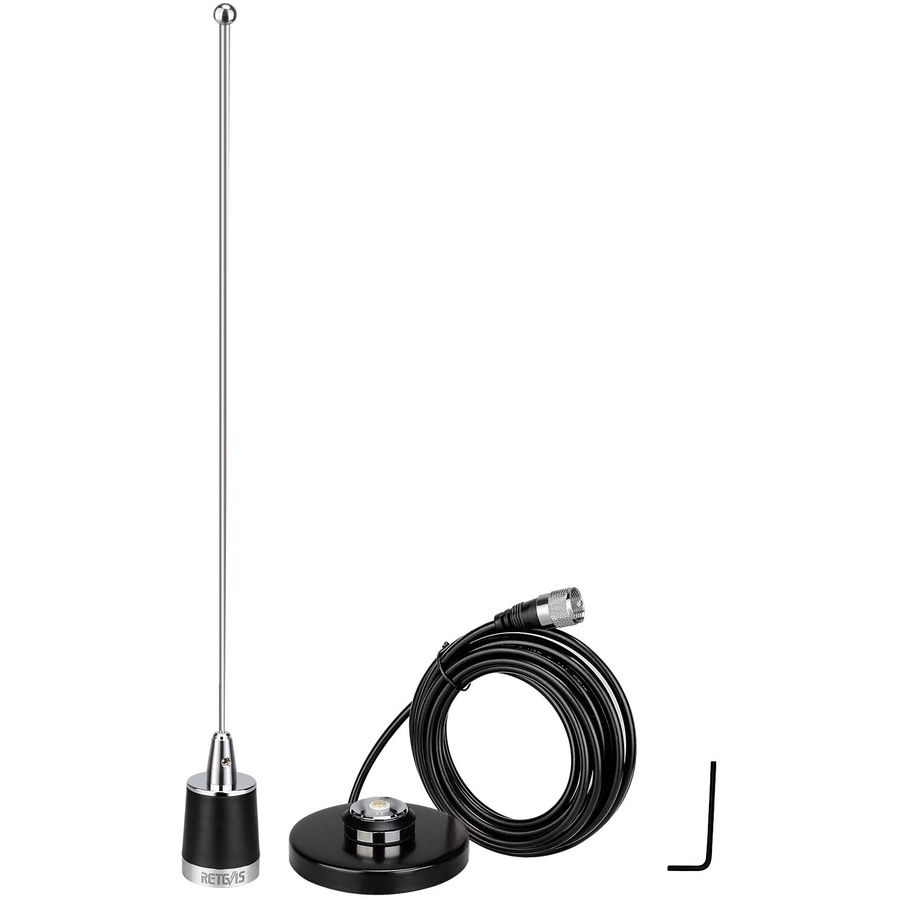 Retevis MR200 NMO Car Antenna, Dual Band VHF UHF 144/430MHz, Magnetic ...