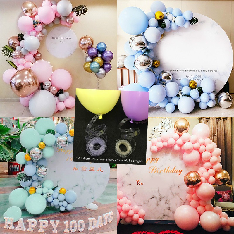 5m double hole balloon chain irregular single hole balloon chain ...