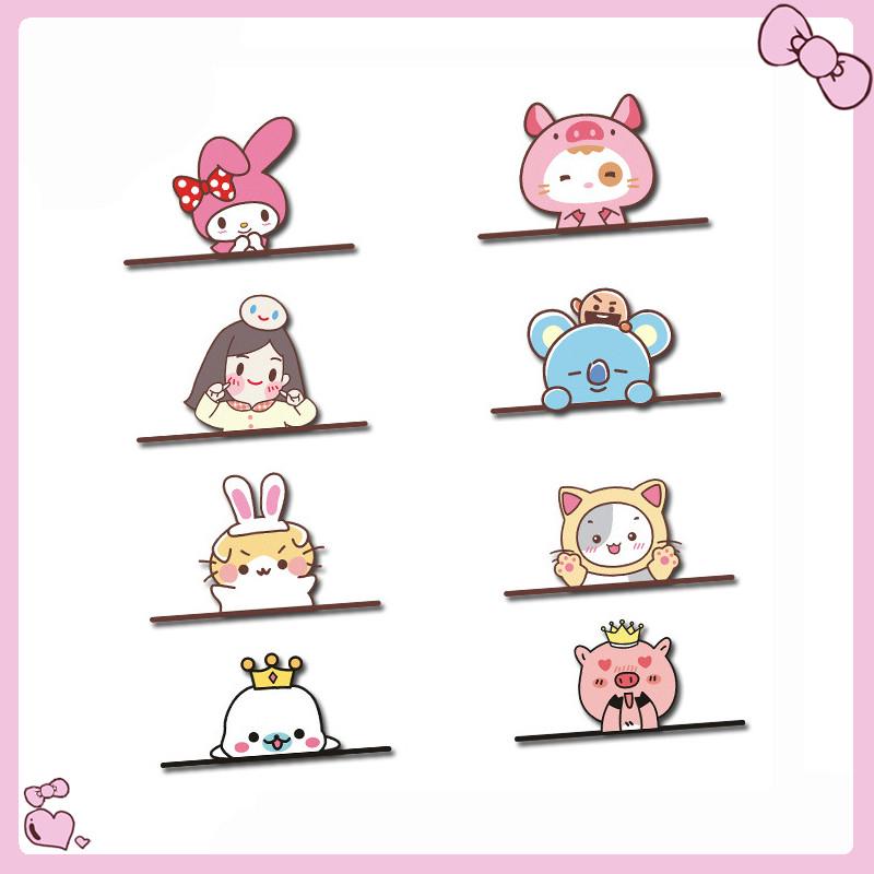 Car Sticker Lovely Cartoon Car Stickers Cartoon Funny Waterproof ...
