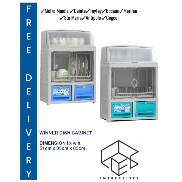 ZOOEY WINNER DISH CABINET (METRO MANILA DELIVERY) | Shopee Philippines