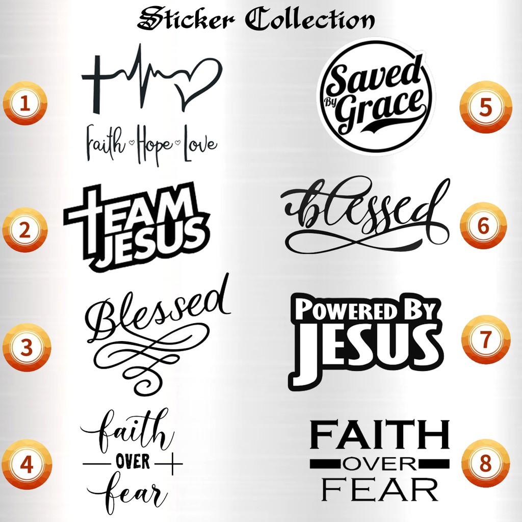 Christian Decal Stickers Design Custom Waterproof COD S1 | Shopee ...