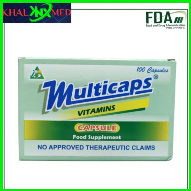 MULTICAPS VITAMINS Food Supplement 100 Capsules | Shopee Philippines