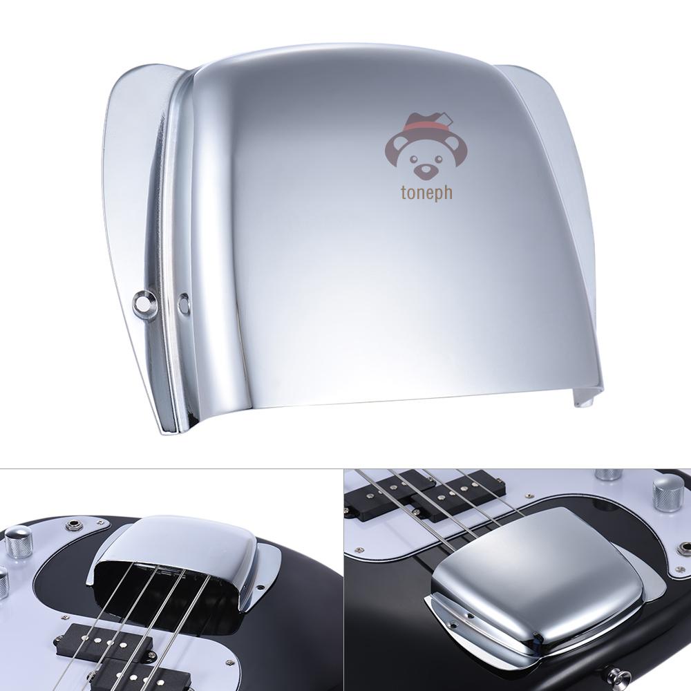 [Topiph]Chrome Plated Short Steel Bridge Cover Protector for Jazz Bass ...