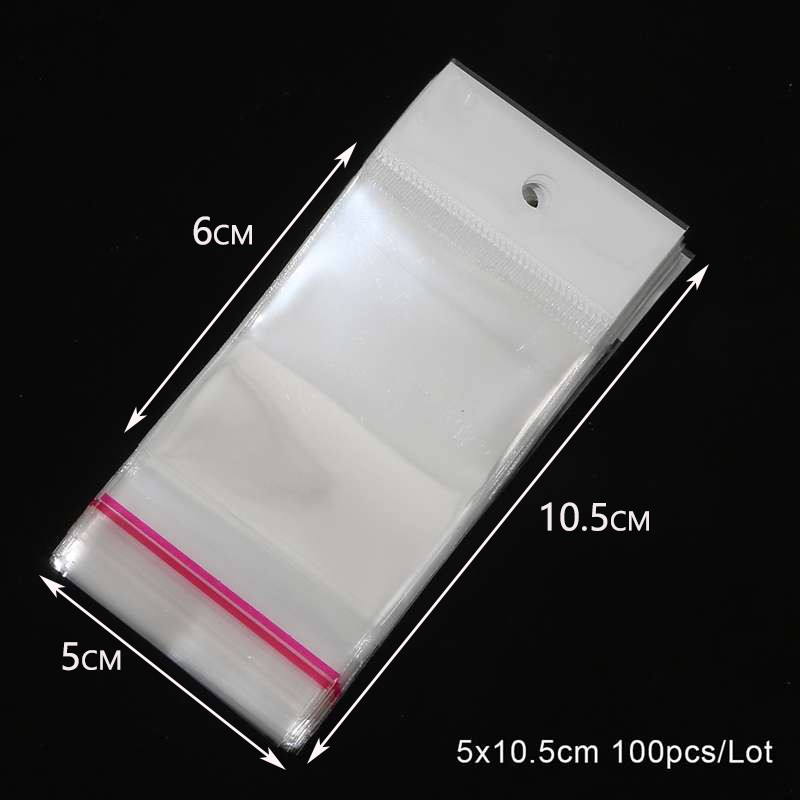 [Summer]100Pcs Transparent Self Adhesive Seal Plastic Storage Bag OPP ...