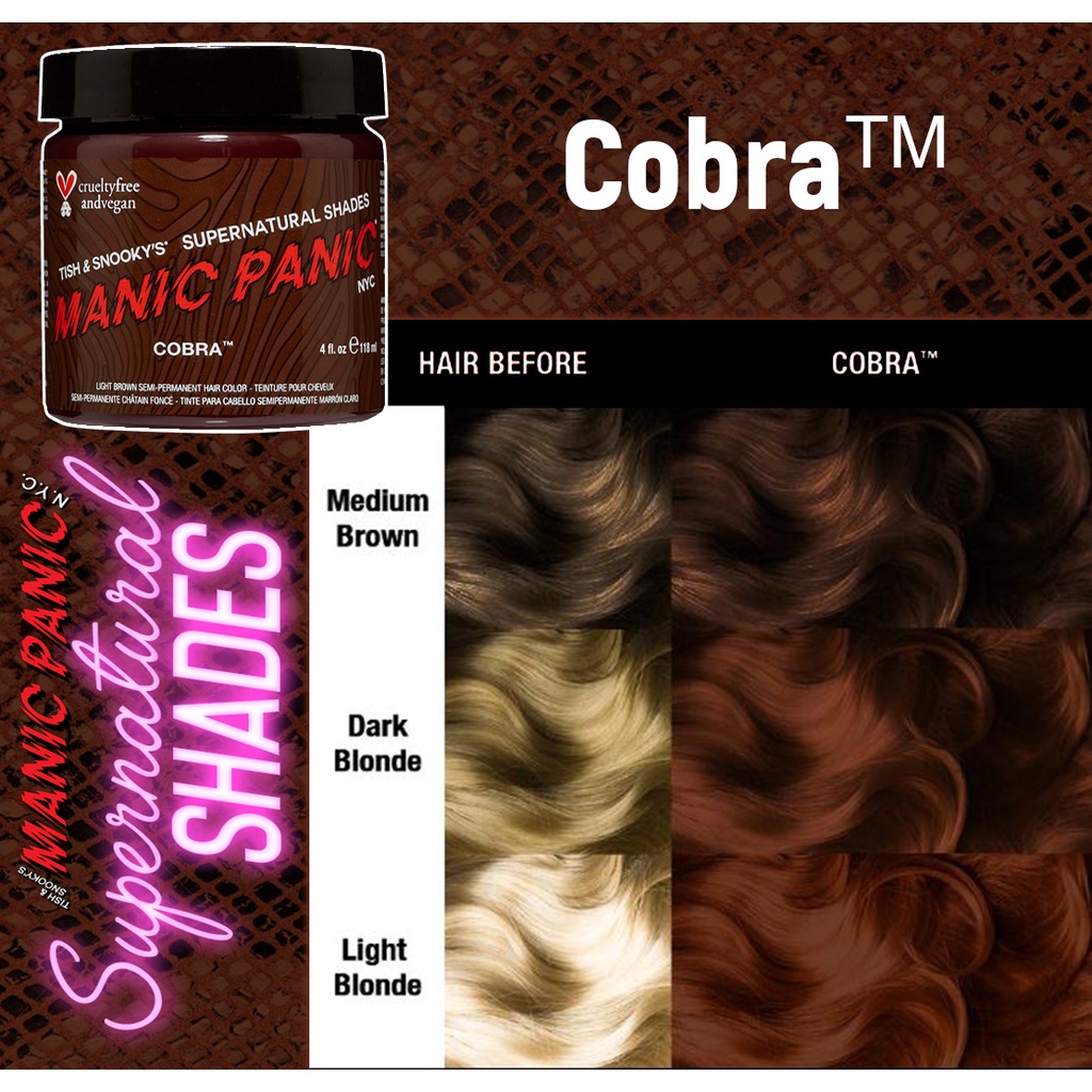 Manic Panic Supernatrural Shades - Tiger's Eye Cobra Cattail Bat Outta ...