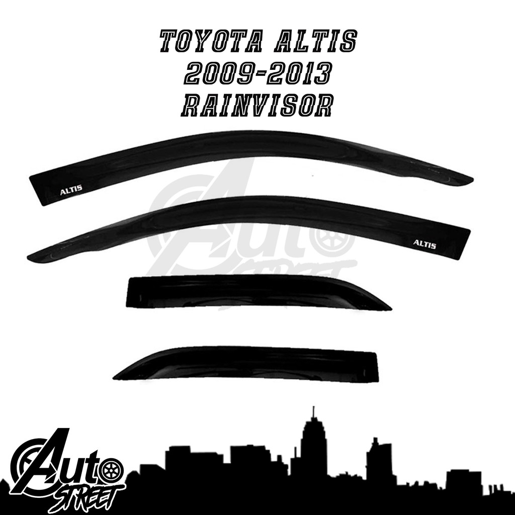Toyota Altis 2009-2013 OEM Type Rain Guard Window Visor (Black ...