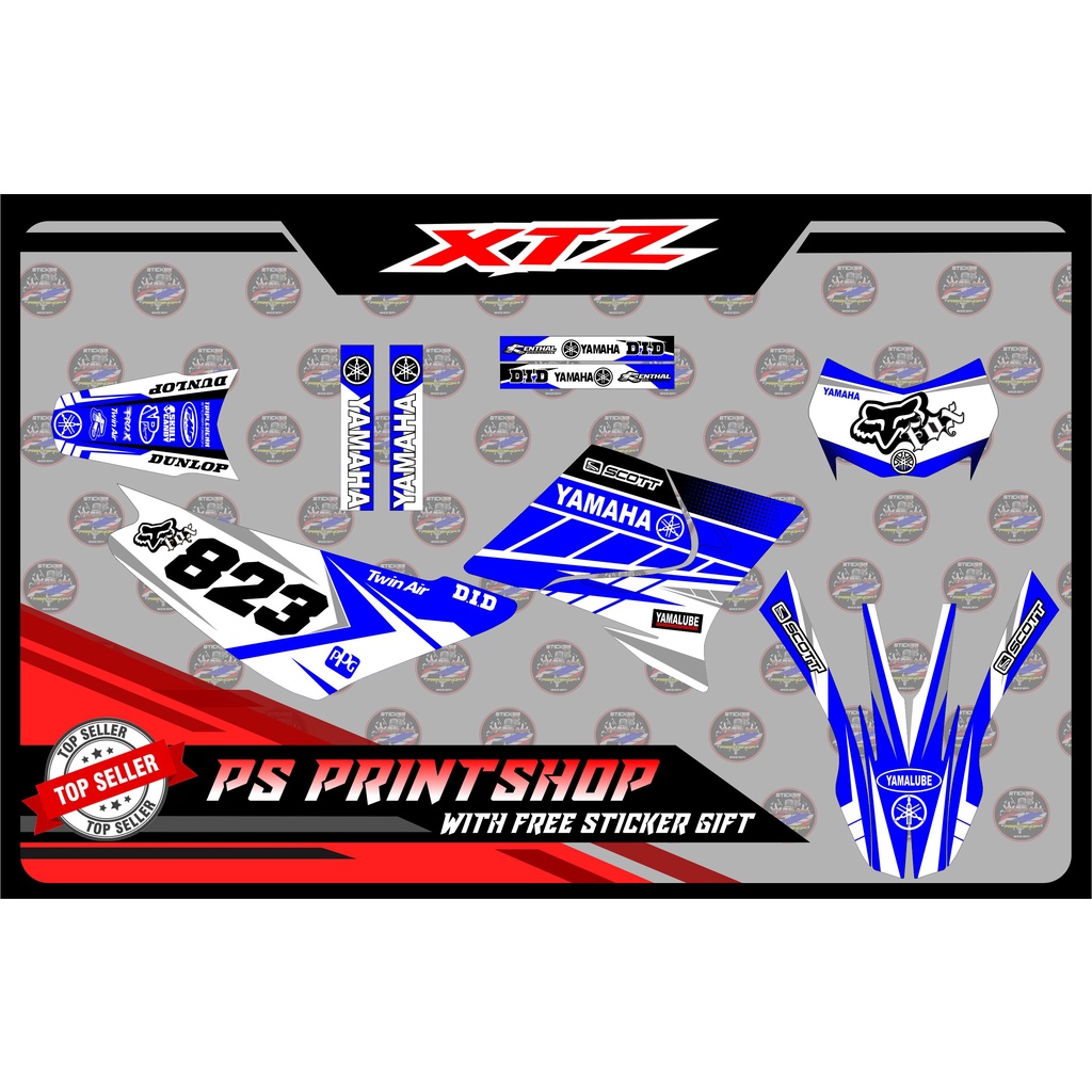 XTZ 125 yamaha full set sticker decals durable and high quality (Batch ...