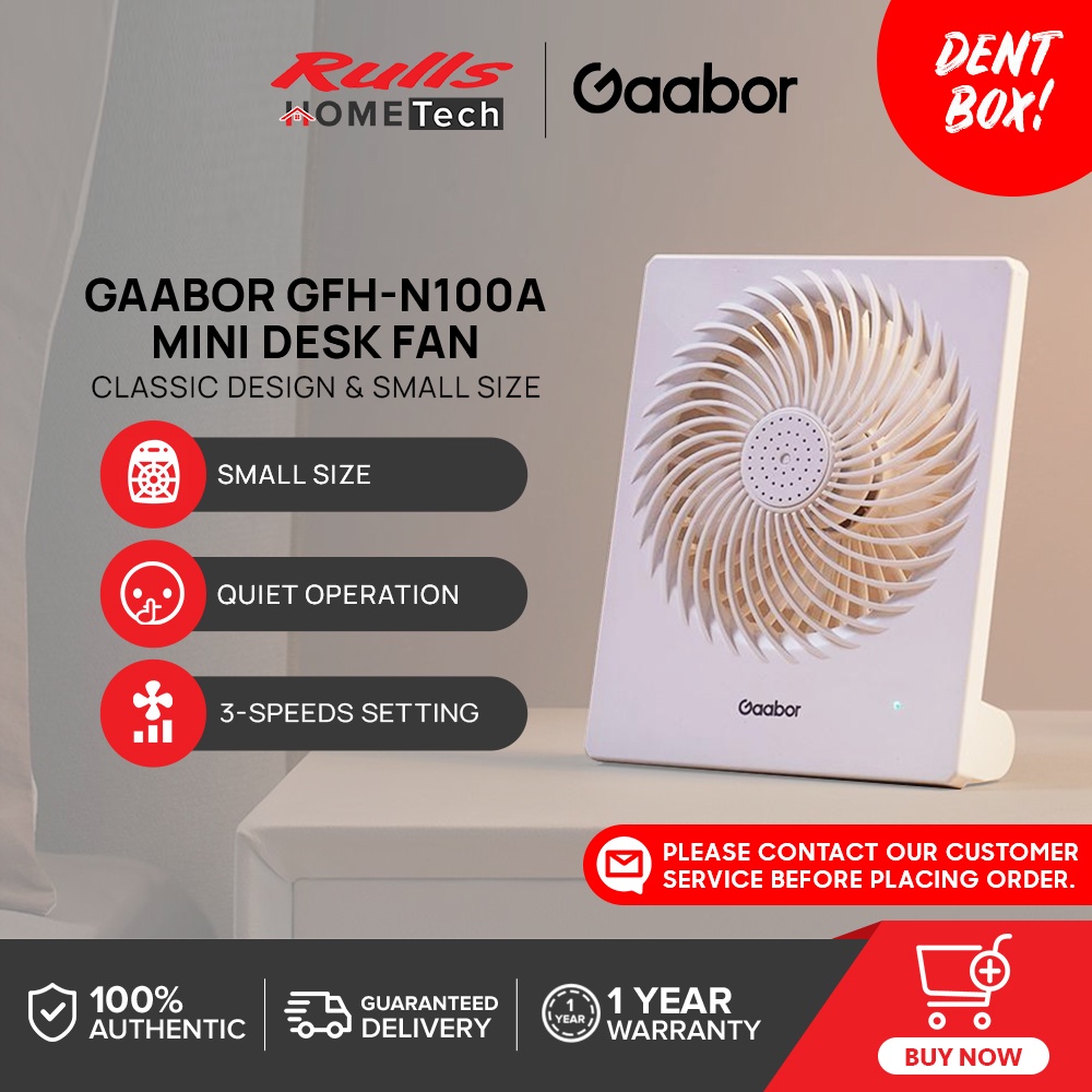 Gaabor GFH-N100A Mini Desk Fan | Electric Portable Cooling | USB ...