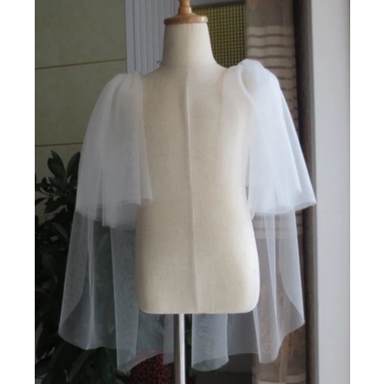 Removable Sleeves Detachable Shoulder Covers Short Front Long Back with ...