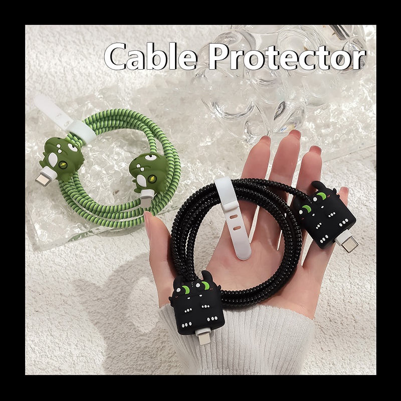 Cartoon Cable Protector Set Cord Cover Compatible for Type-C to ...