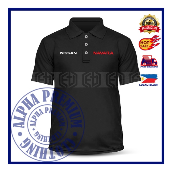 T Shirt Polo Collar Nissan Navara 4WD T-Shirt Tshirt Microfiber Dri-Fit ...