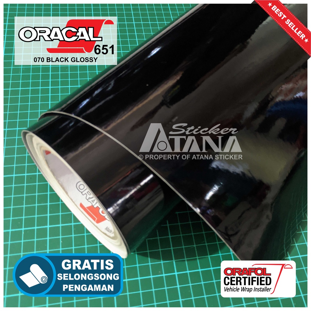 Glossy Black Scotlet Oracal 651 Scotlet Black Gloss Metallic Gloss ...