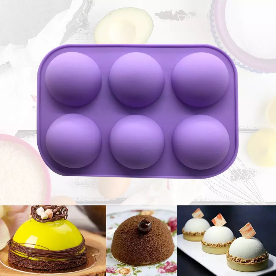 Silicone Half Ball Sphere Baking Mould DIY Chocolate Cupcake Cake Mold ...