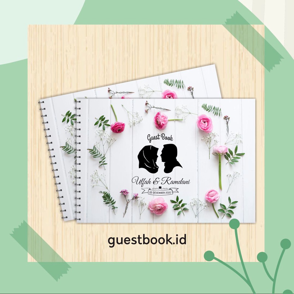Custom Wedding Guest Book/Custom Name/Guest Book/Softcover | Shopee ...