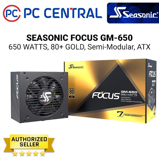 Seasonic Focus Gm 650w 80+ Gold Semi Modular Power Supply (Ssr-650) | Shopee Philippines