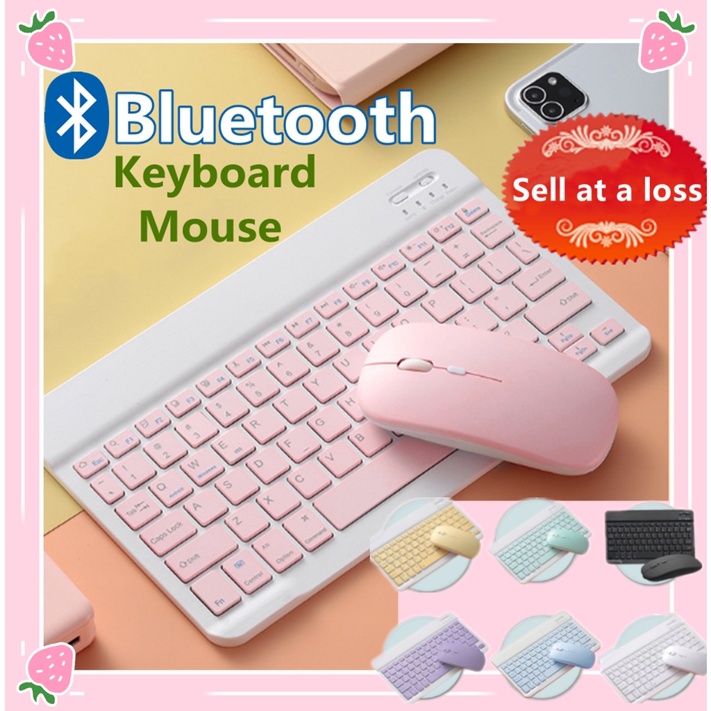 Bluetooth Wireless Keyboard Mouse Set Mobile Phone Tablet Laptop