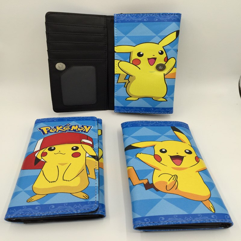 Anime Pokemon Go Long Wallet Pocket Monster Purse Eevee Coin Purse ...