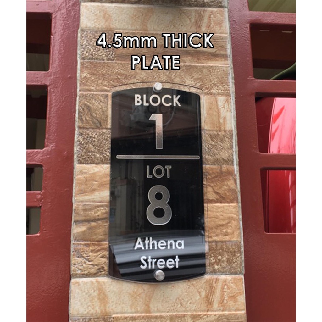Personalized Modern House Address Sign Door Number Street Address Glass ...