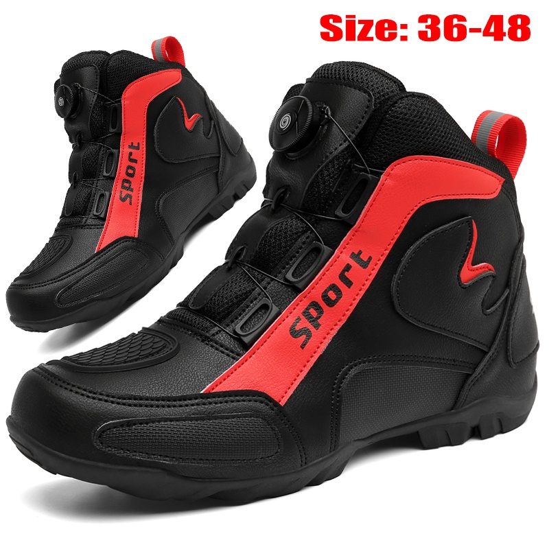 New Waterproof Motorcycle Shoes Men Fashion Street Motorcycle Boots ...