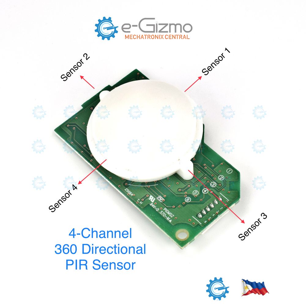 4-channel 360 degrees Motion and Direction sensing PIR sensor ...