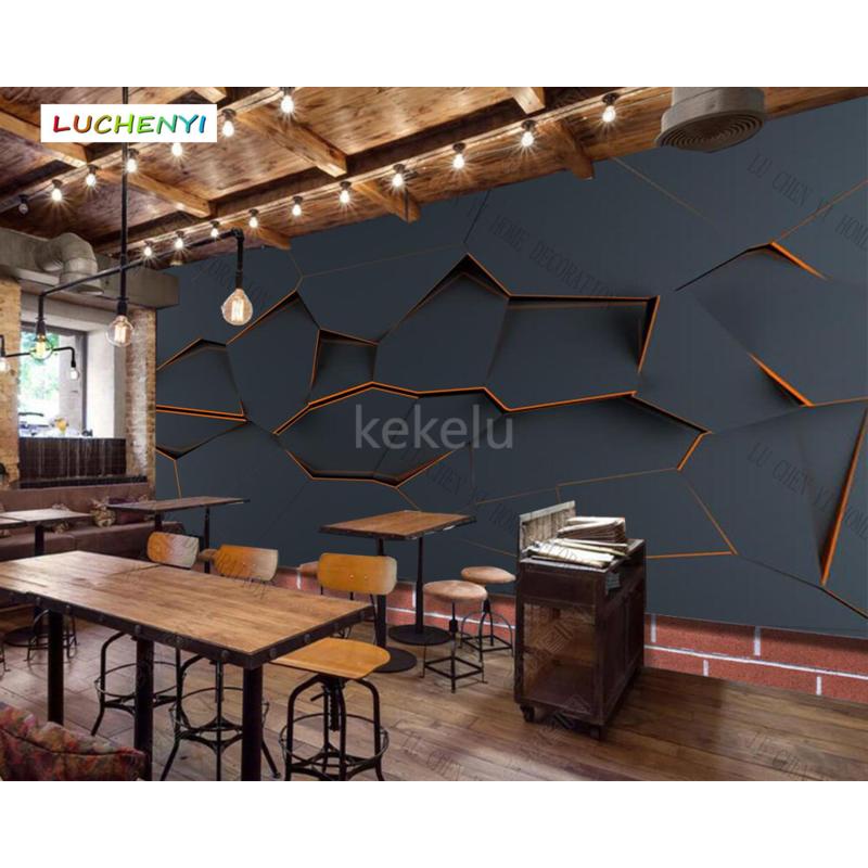Custom Size Modern Polygon Geometric Abstract Wallpaper Mural 3d for ...