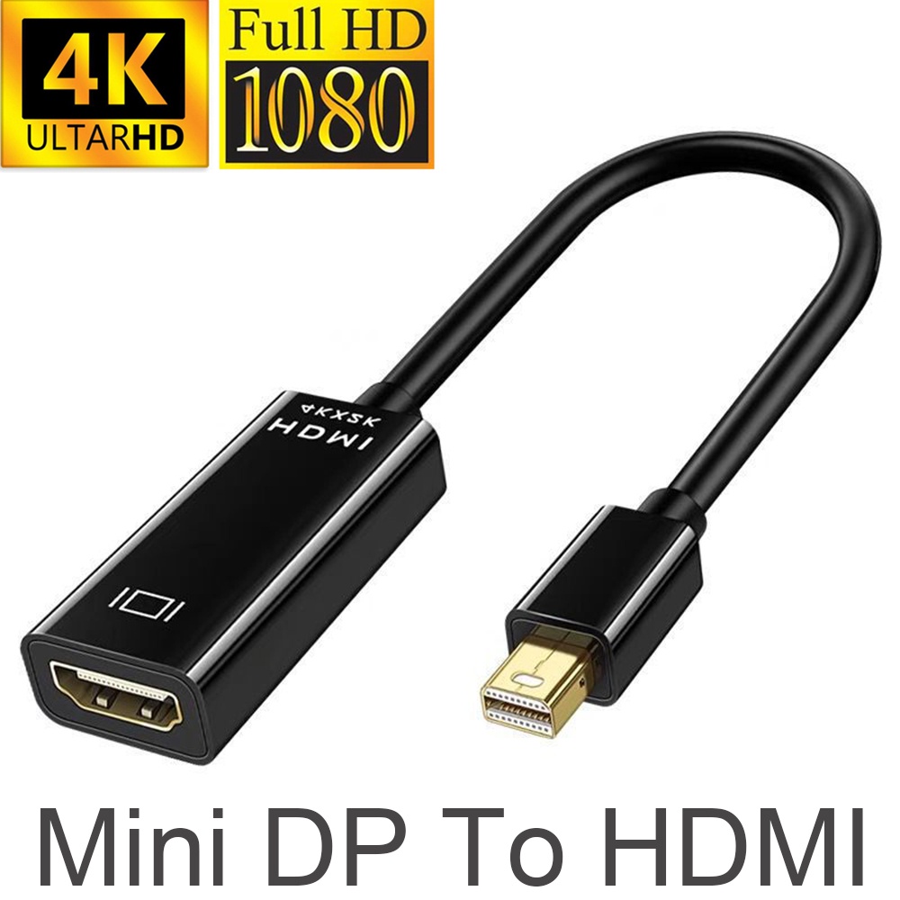 Mini DP To HDMI Adapter Cable Mini DisplayPort Display Port DP To HDMI Converter for Apple Mac ...