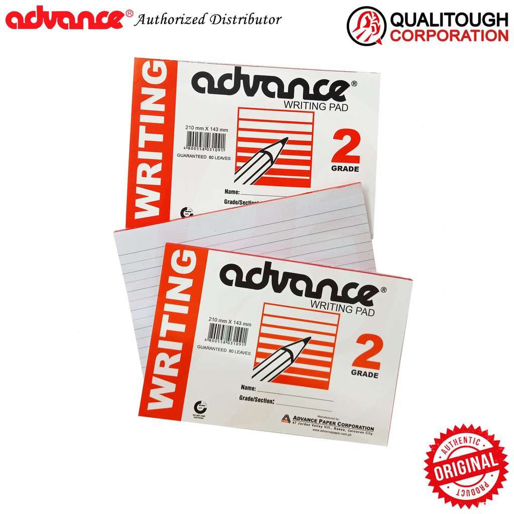 Metro / Advance / Sato / VIctory writing pad paper 80s grade 2 | Shopee ...