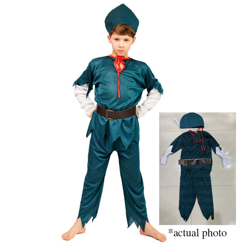 Disney Peter Pan Costume for Kids Storybook Cosplay Book Character for ...