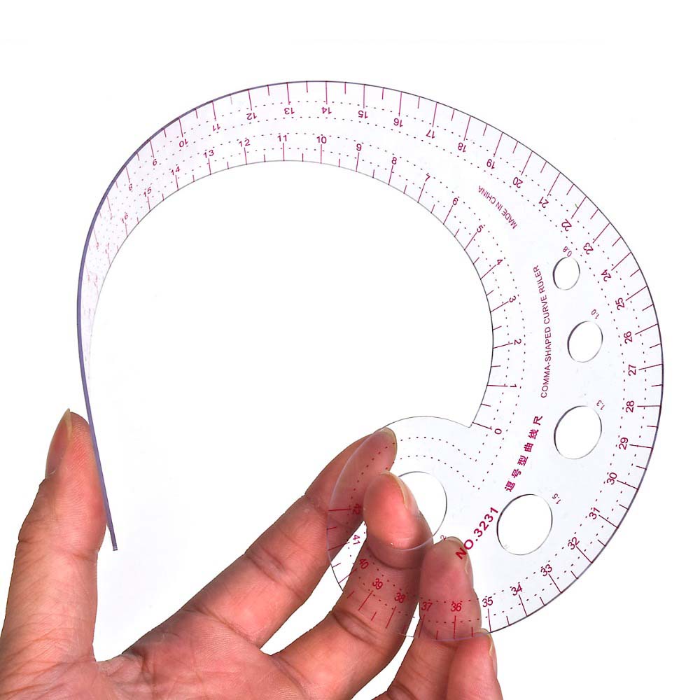 French Curve Sewing Pattern Comma Ruler Measure for Dressmaking Tailor ...