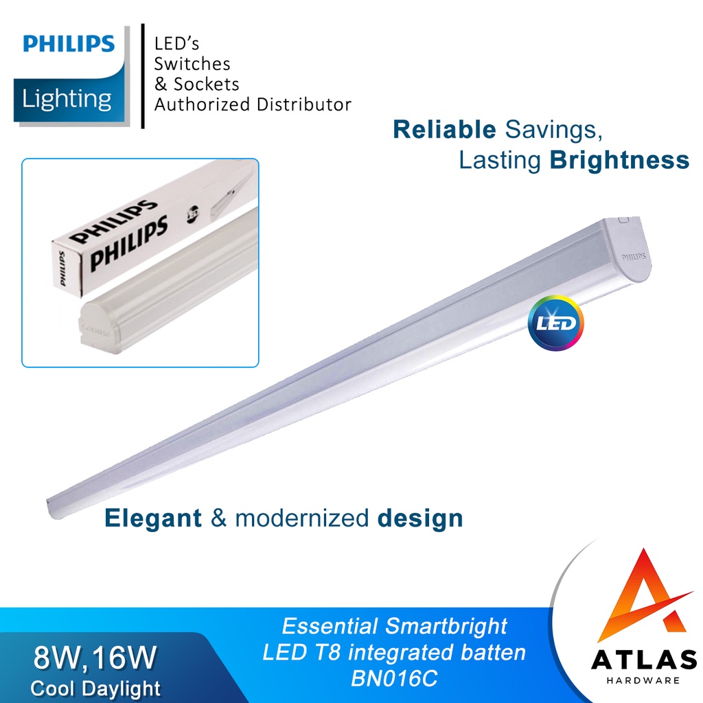 Essential Smartbright LED T8 integrated batten BN016C Cool Daylight ...