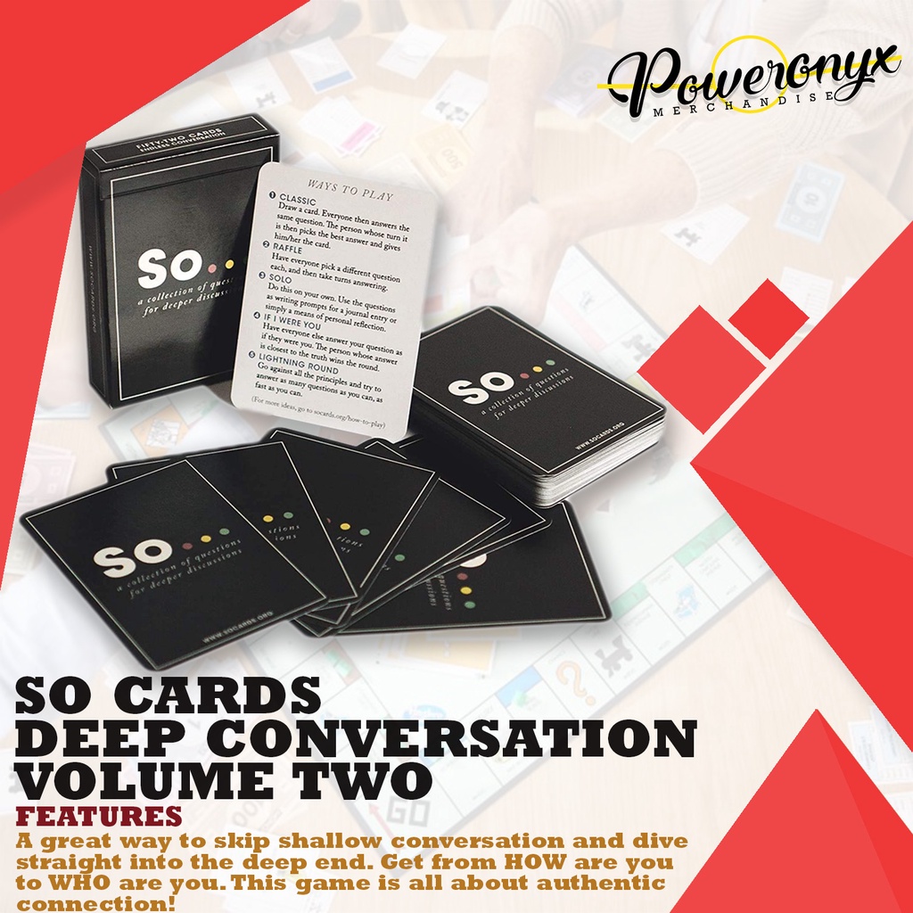 🇵🇭 So Cards Conversation Starter Problem Card Game for Adults and ...