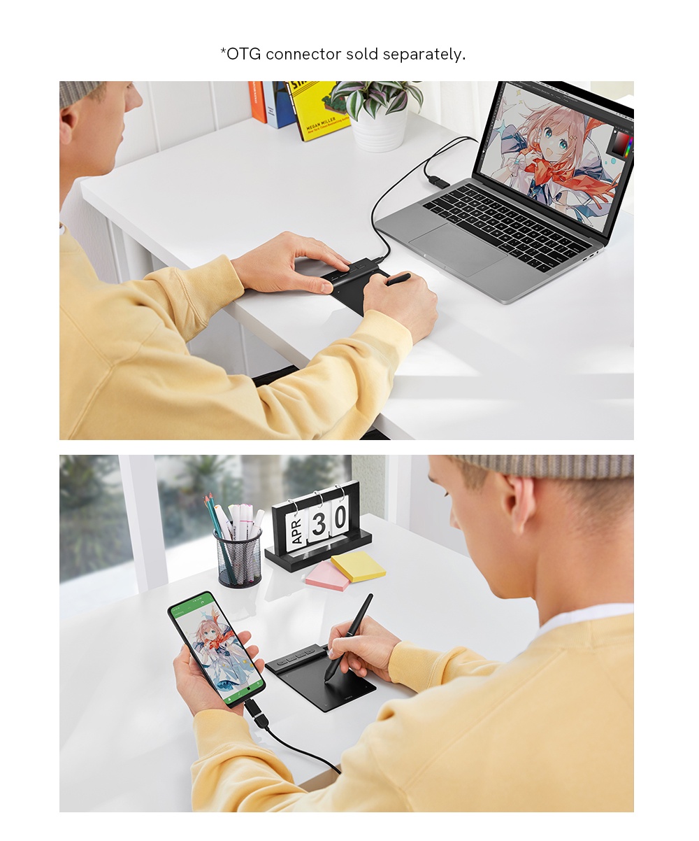 VEIKK Drawing Tablet VK430 Battery Free 4x3inch Graphic Pen Tablet ...