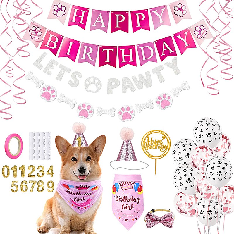 Puppy dog let's pawty banner happy birthday banner hat bowtie cake ... Puppy dog let's pawty banner happy birthday banner hat bowtie cake ...