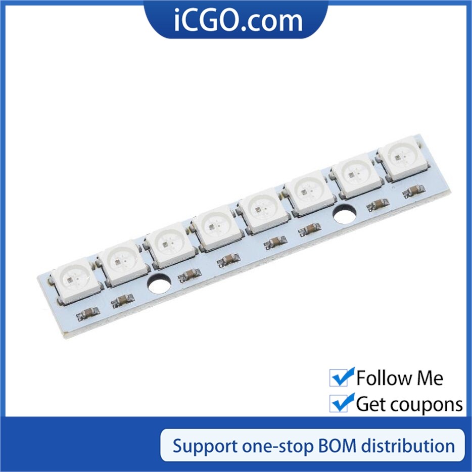 8 channel WS2812 5050 RGB LED lights built-in full color-driven ...