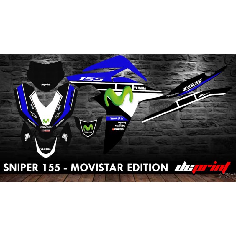 Sniper 155 Movistar Edition Whole Decal Carbon Yamaha | Shopee Philippines