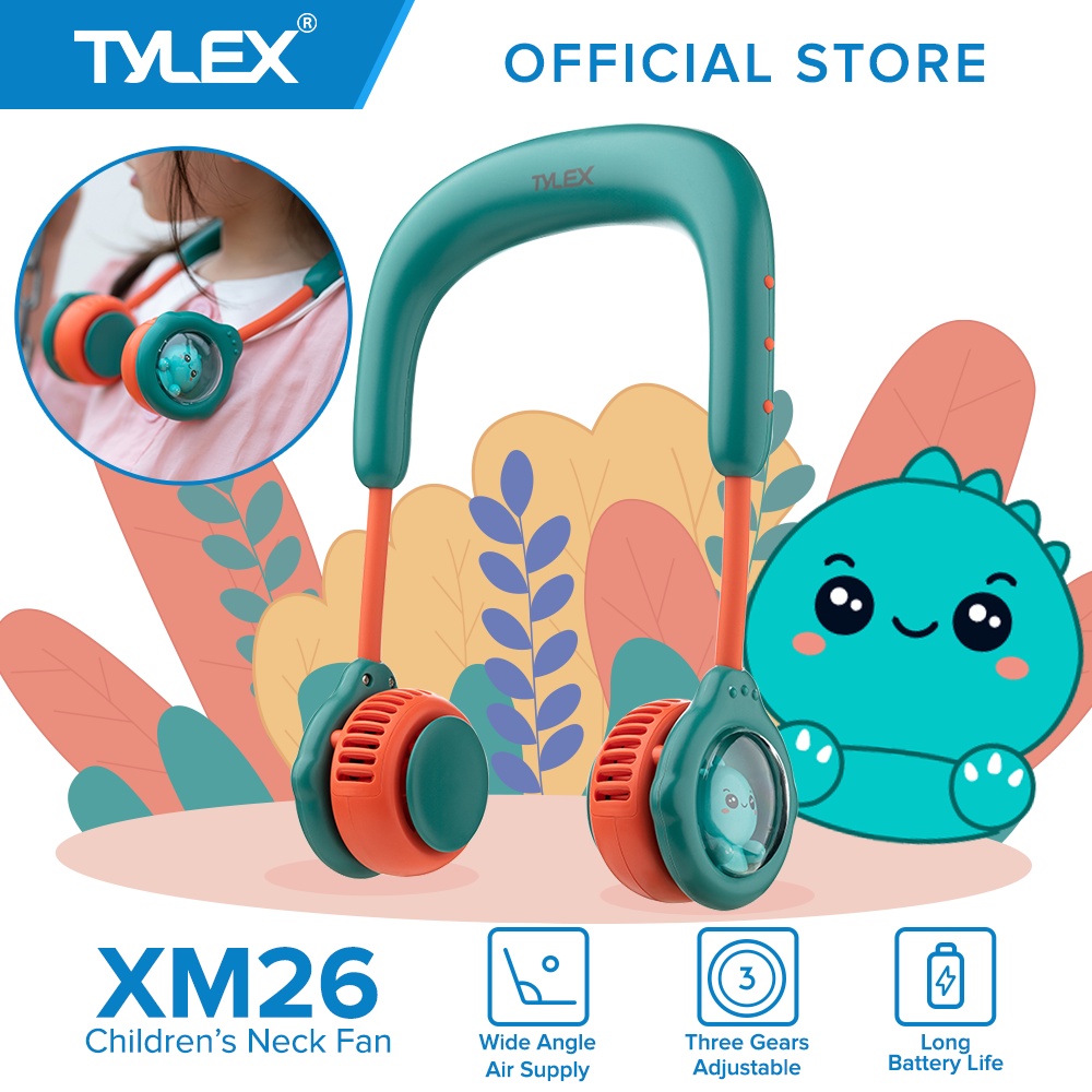 Tylex XM26 Children's Mini Neck Fan Hands Free Lightweight 3 Gear Speed ...