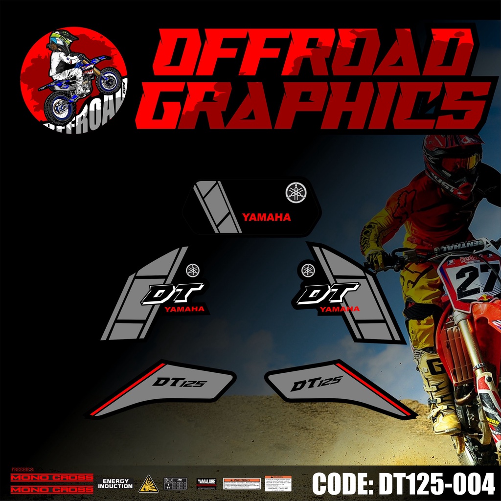 YAMAHA DT 125 STOCK DECALS | HIGH QUALITY | DT125_004 | Shopee Philippines
