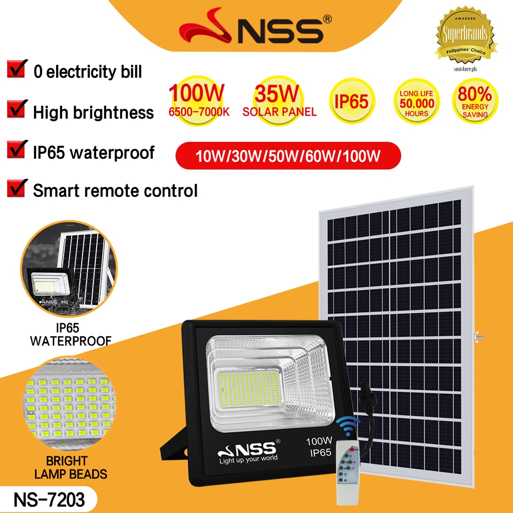 NSS Solar flood light outdoor solar lamp LED flood solar light 10w/30w ...