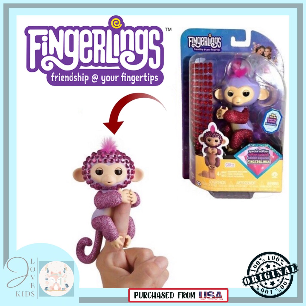 Authentic Fingerlings GLITZ special edition (purple/pink) | Shopee ...